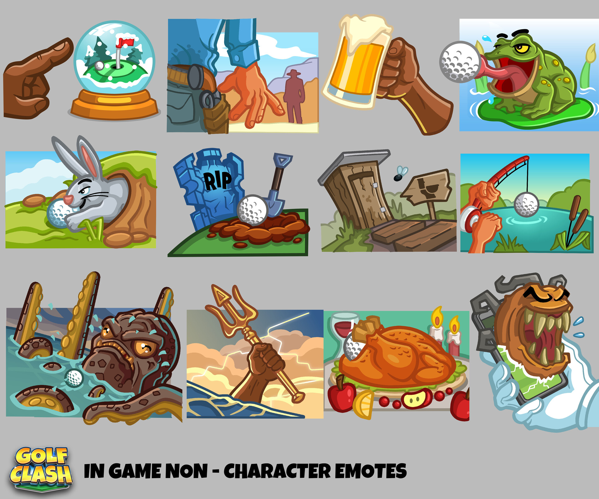 ArtStation - Golf Clash Non-Character Emotes