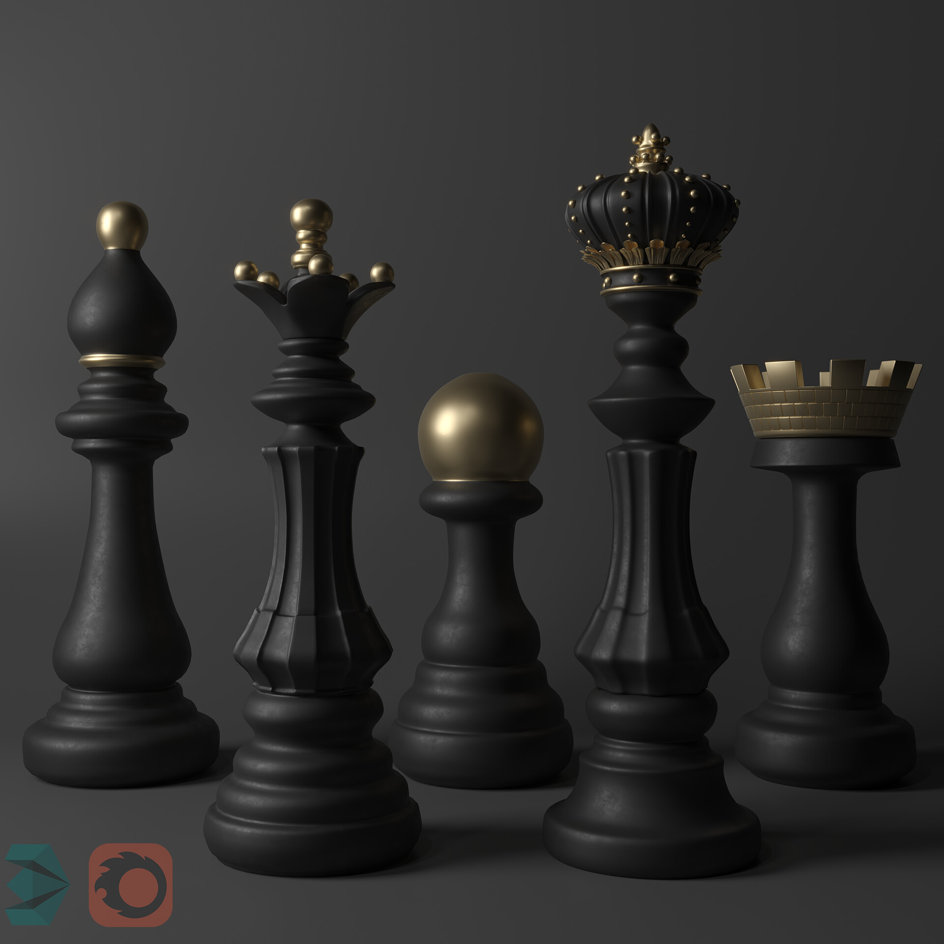 ArtStation - Chess pieces