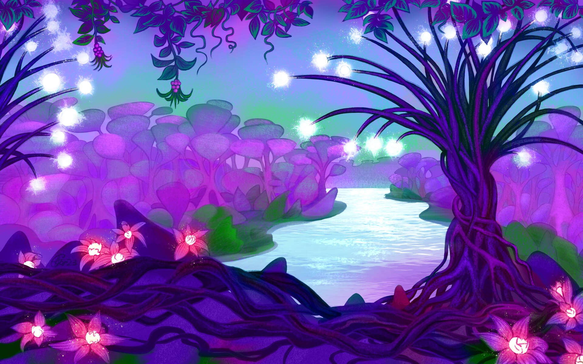 ArtStation - Purple Fantasy. Concept of environment