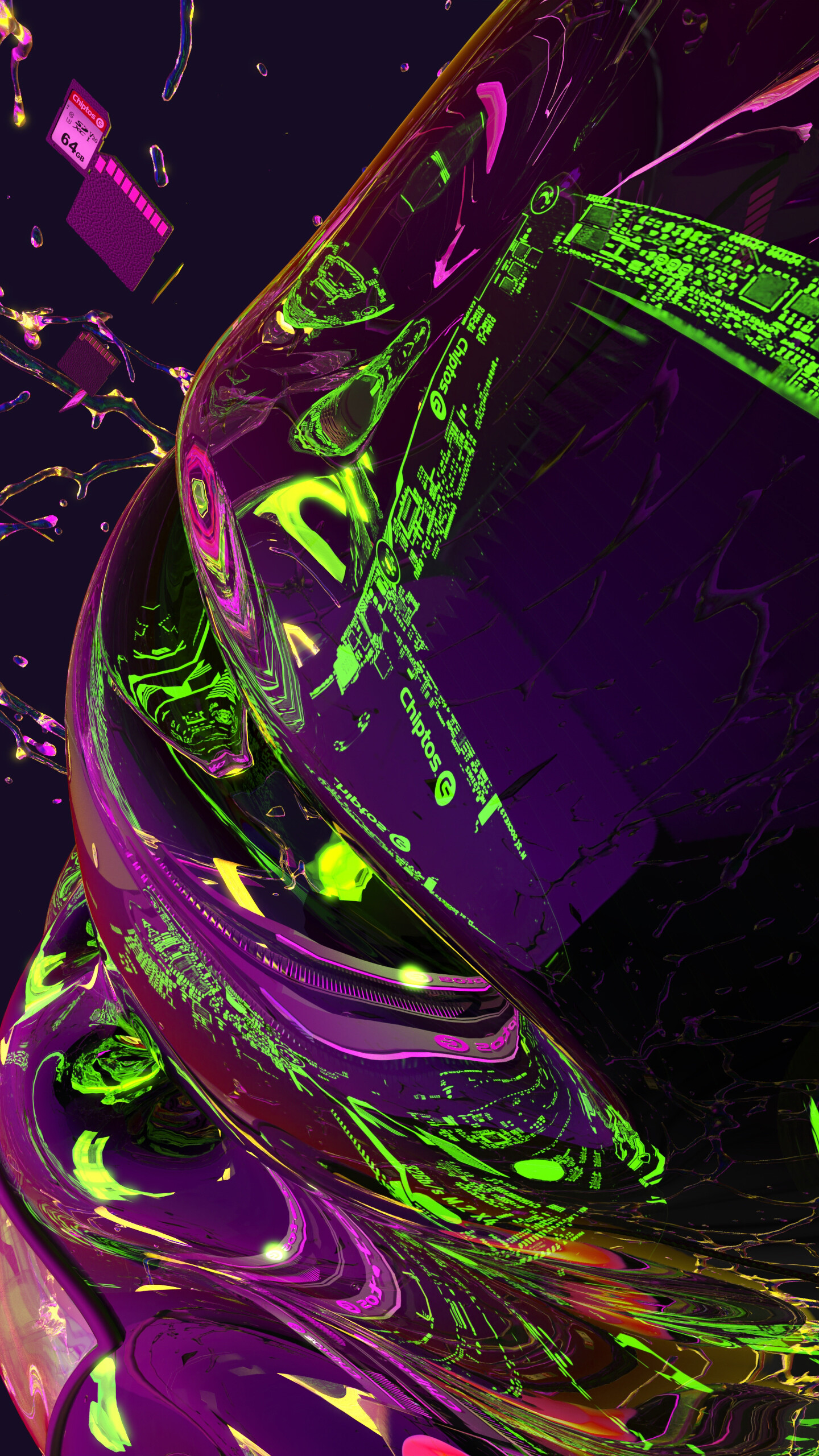 Chiptos - Chiptos X Wires Mobile iPhone Android Abstract NFT Wallpaper ...