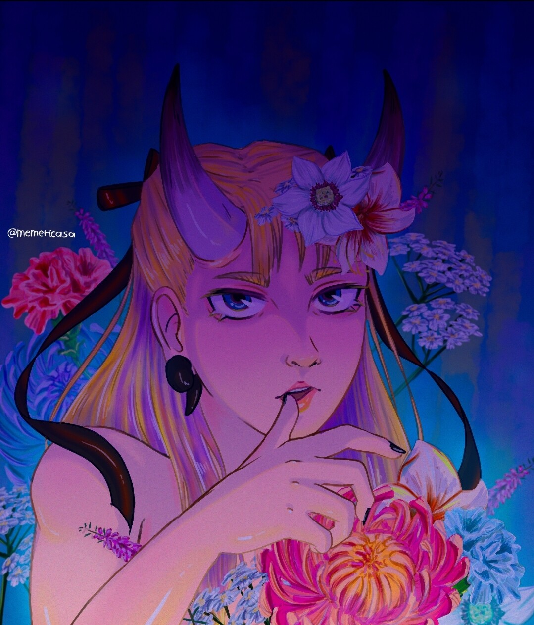 Sarah America - Floral demon woman