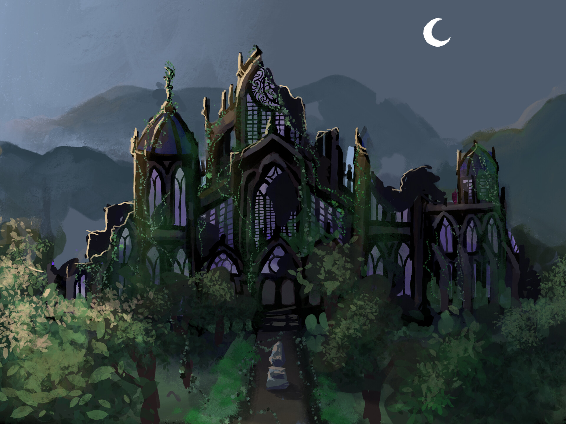 ArtStation - "Lunar Library" Game concept