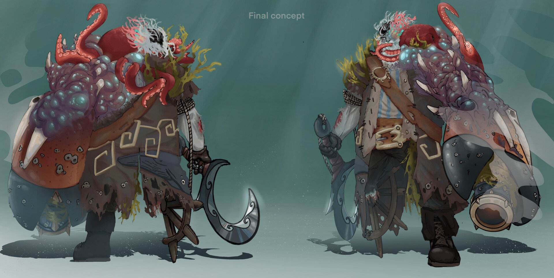 ArtStation - Character Design - Pirate cursed by the seas