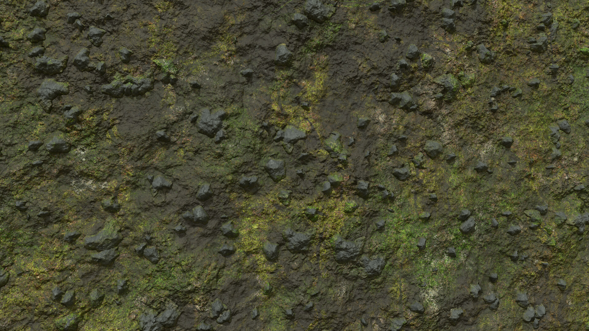 ArtStation - Quick mossy pebbles material.