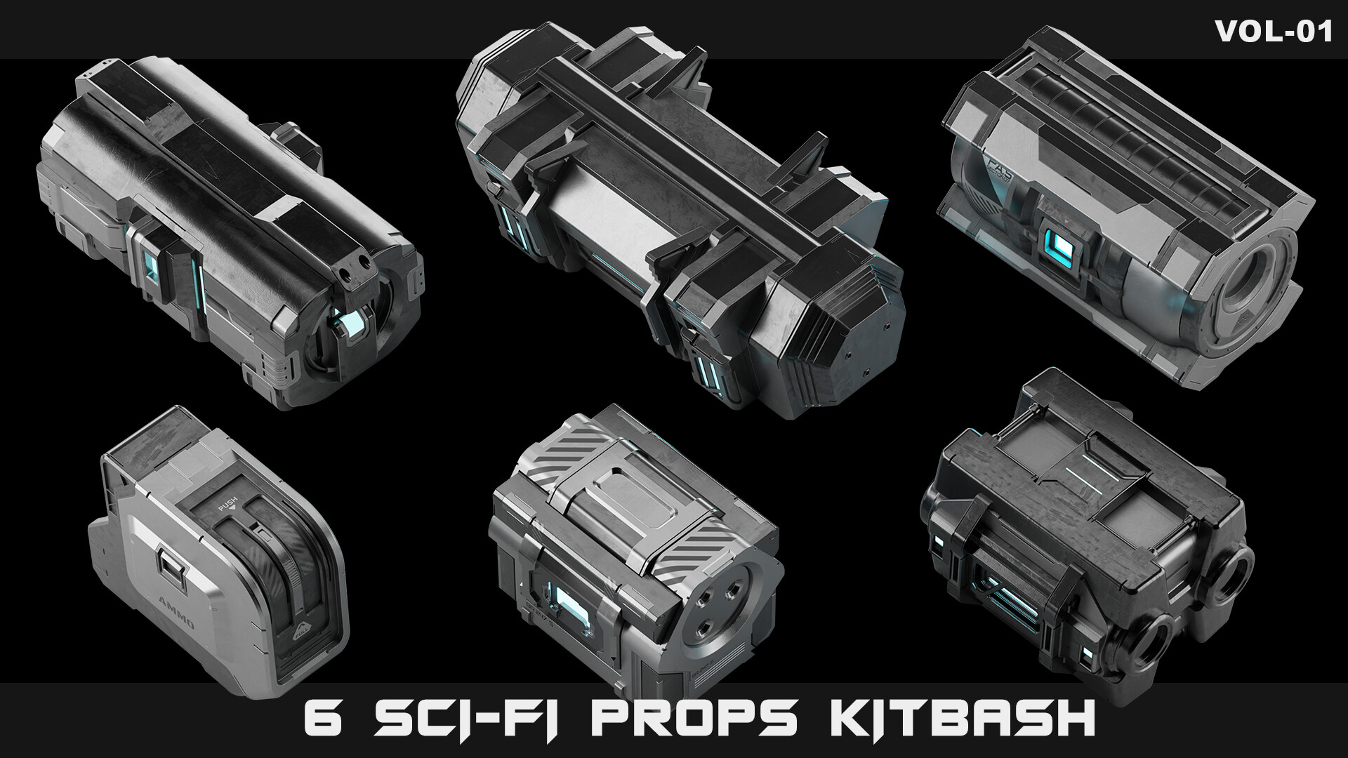 ArtStation - 6 Sci-Fi Props Kitbash
