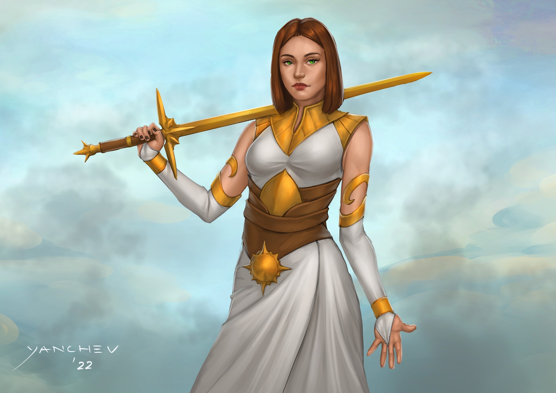 ArtStation - Sun Warrior Commission