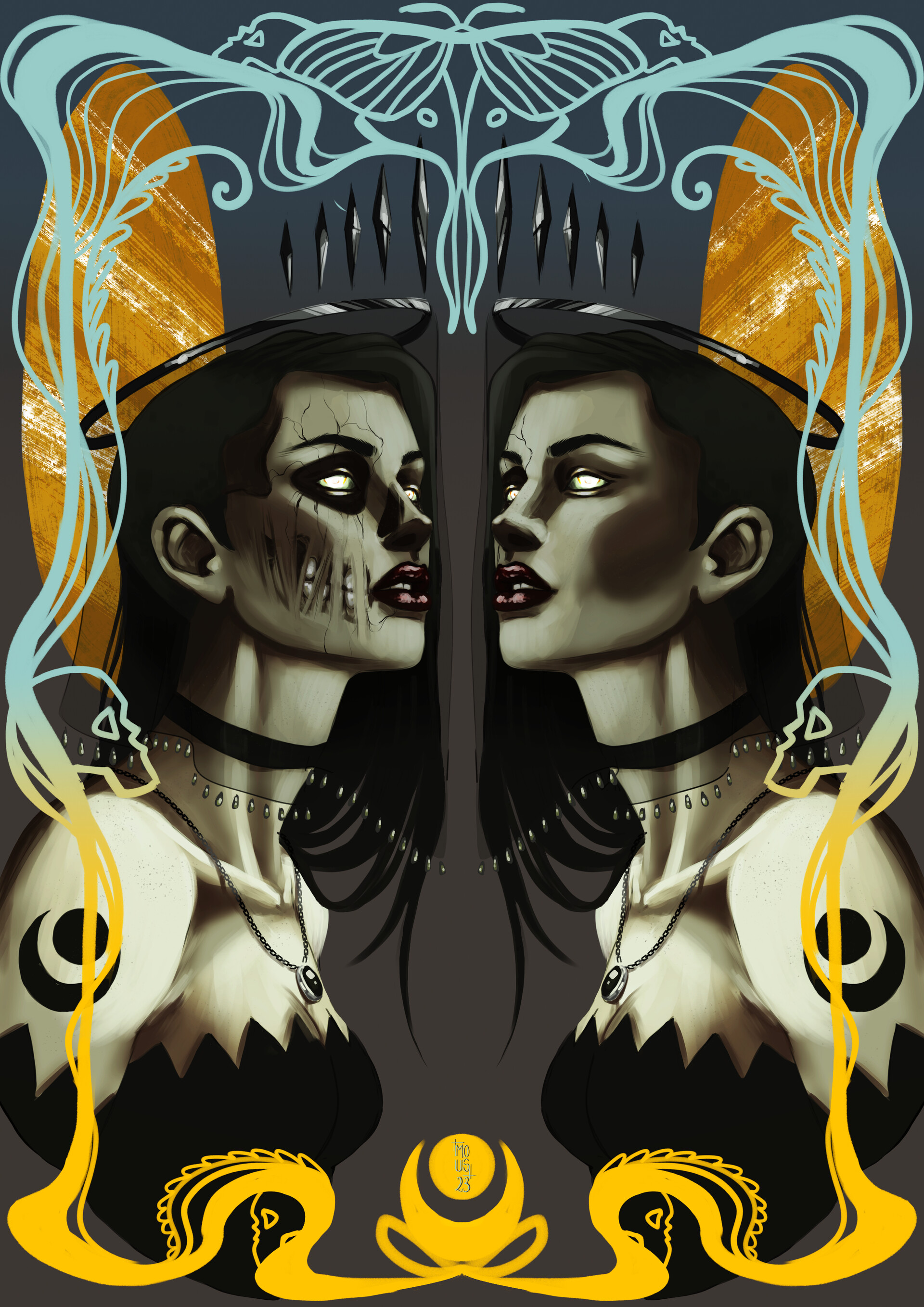 ArtStation - The two faces of Death Queen