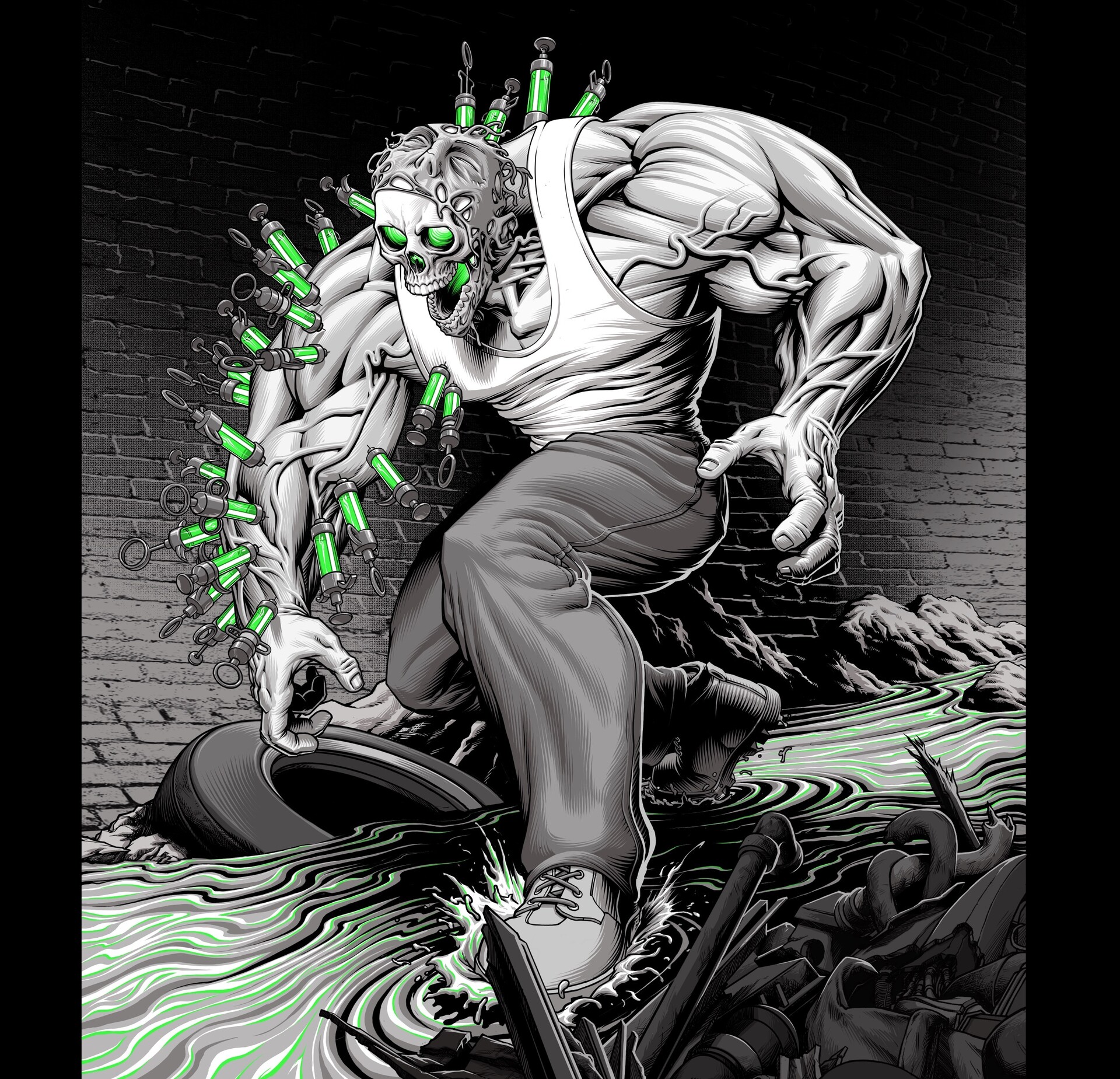 ArtStation - T-shirt design for Raskol Fitness