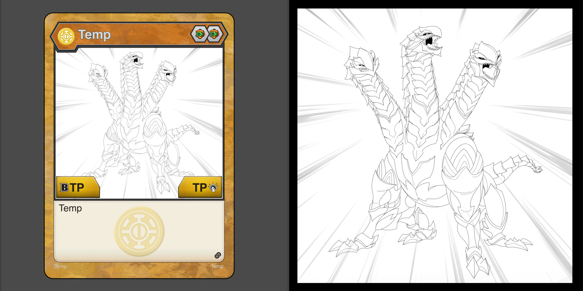 bakugan card coloring pages