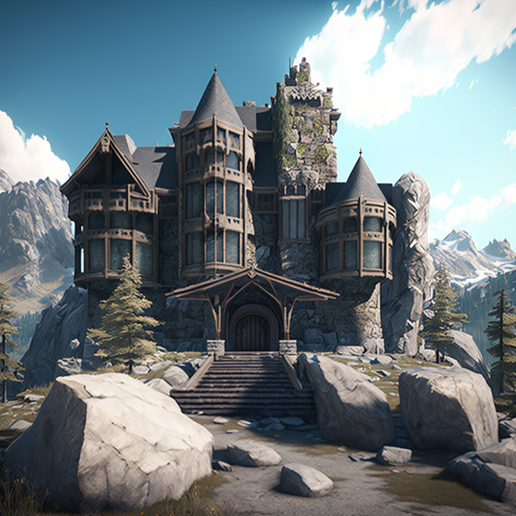 Natalia Morel - 3D environment of a castle (Skyrim)