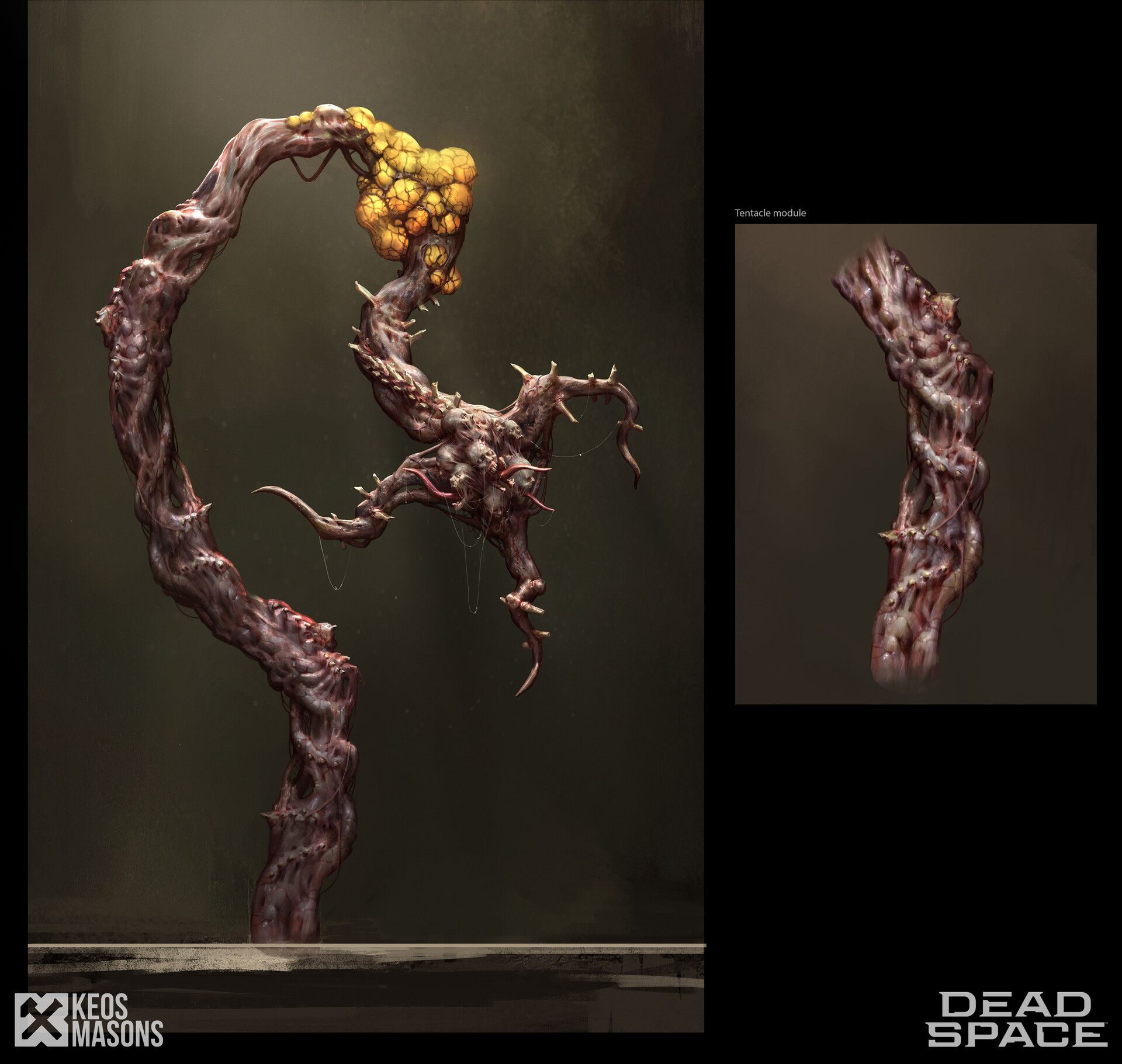 Daria Rashev - Drag Tentacle necromorph concept