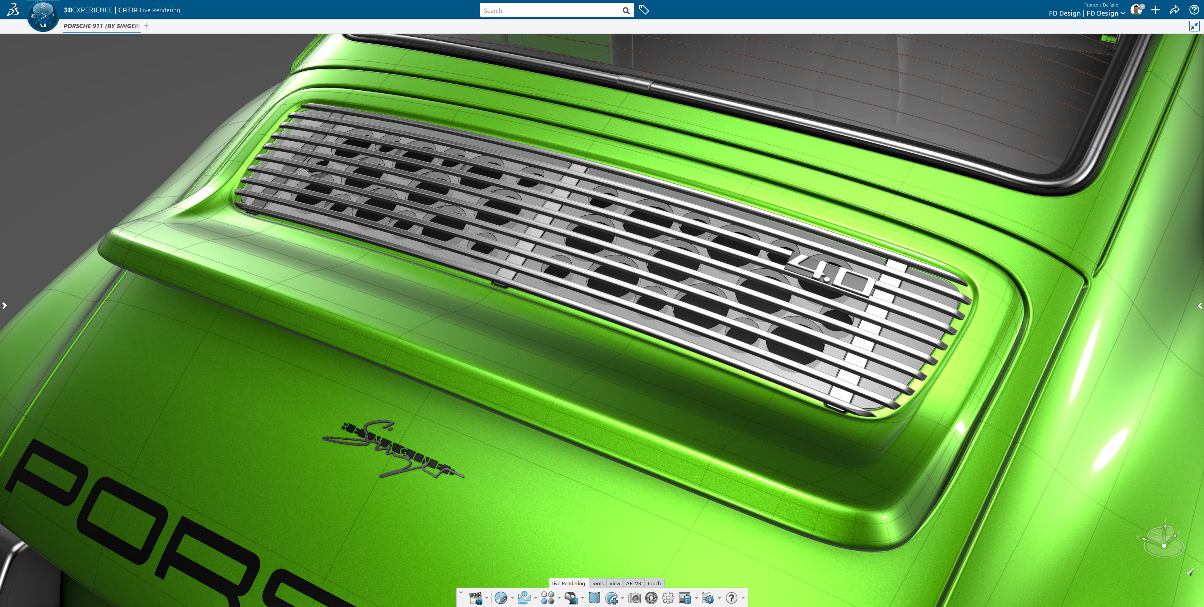 FD Design - Porsche 911 / by SINGER (3DExperience/CATIA) (Clay and Real ...