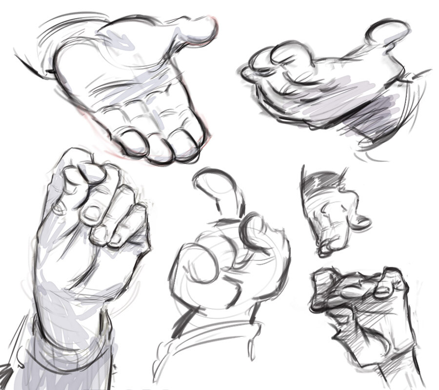 how to draw hand poses