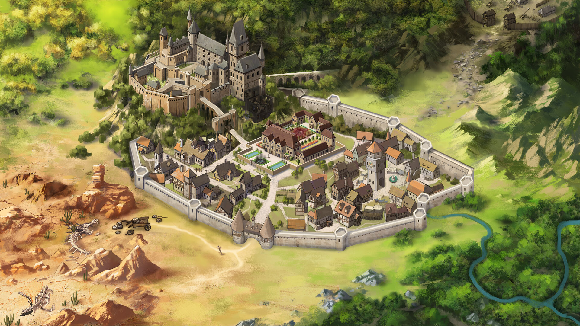 ArtStation - old commission work-2d fantasy map