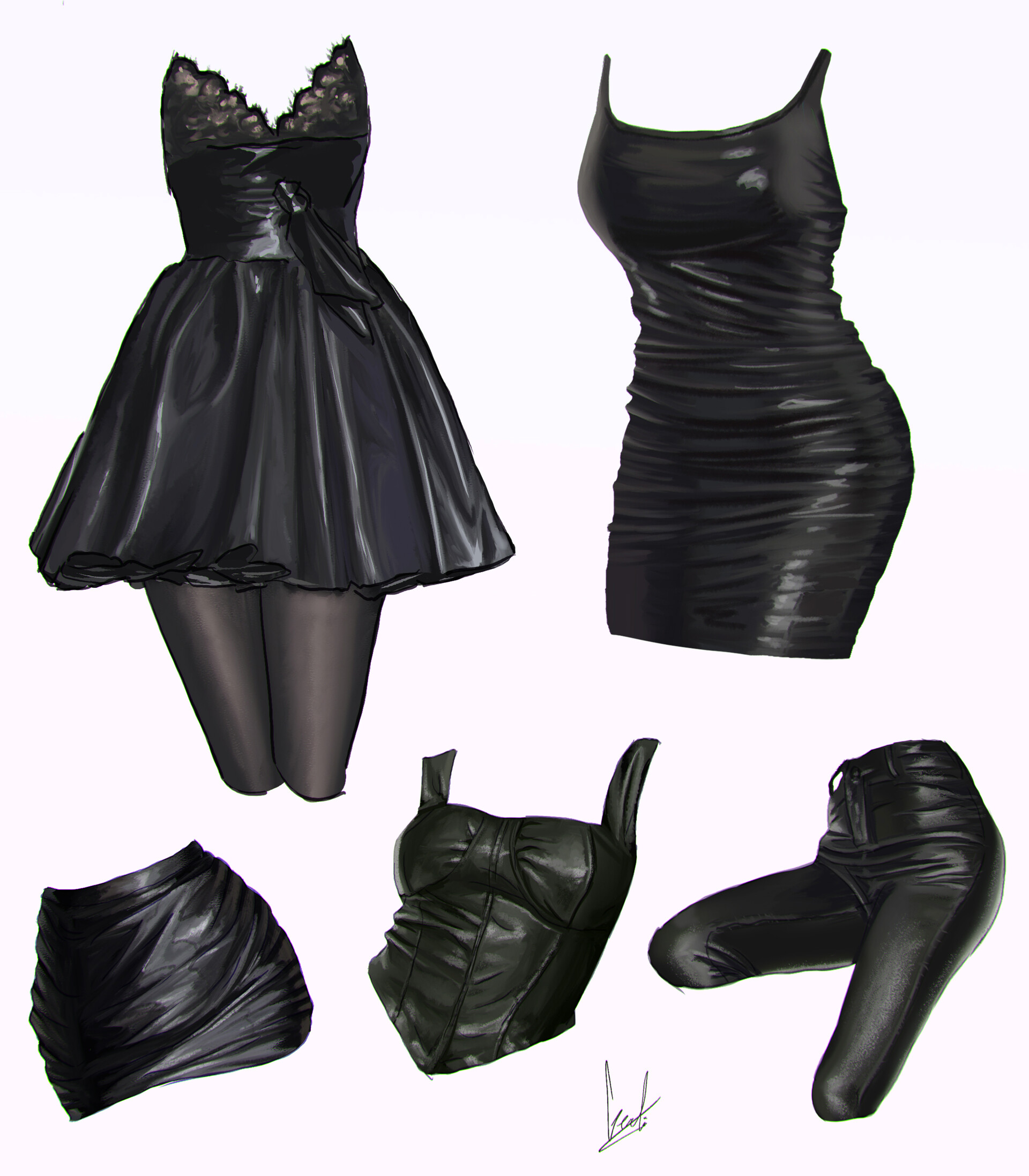 ArtStation - Black Clothes