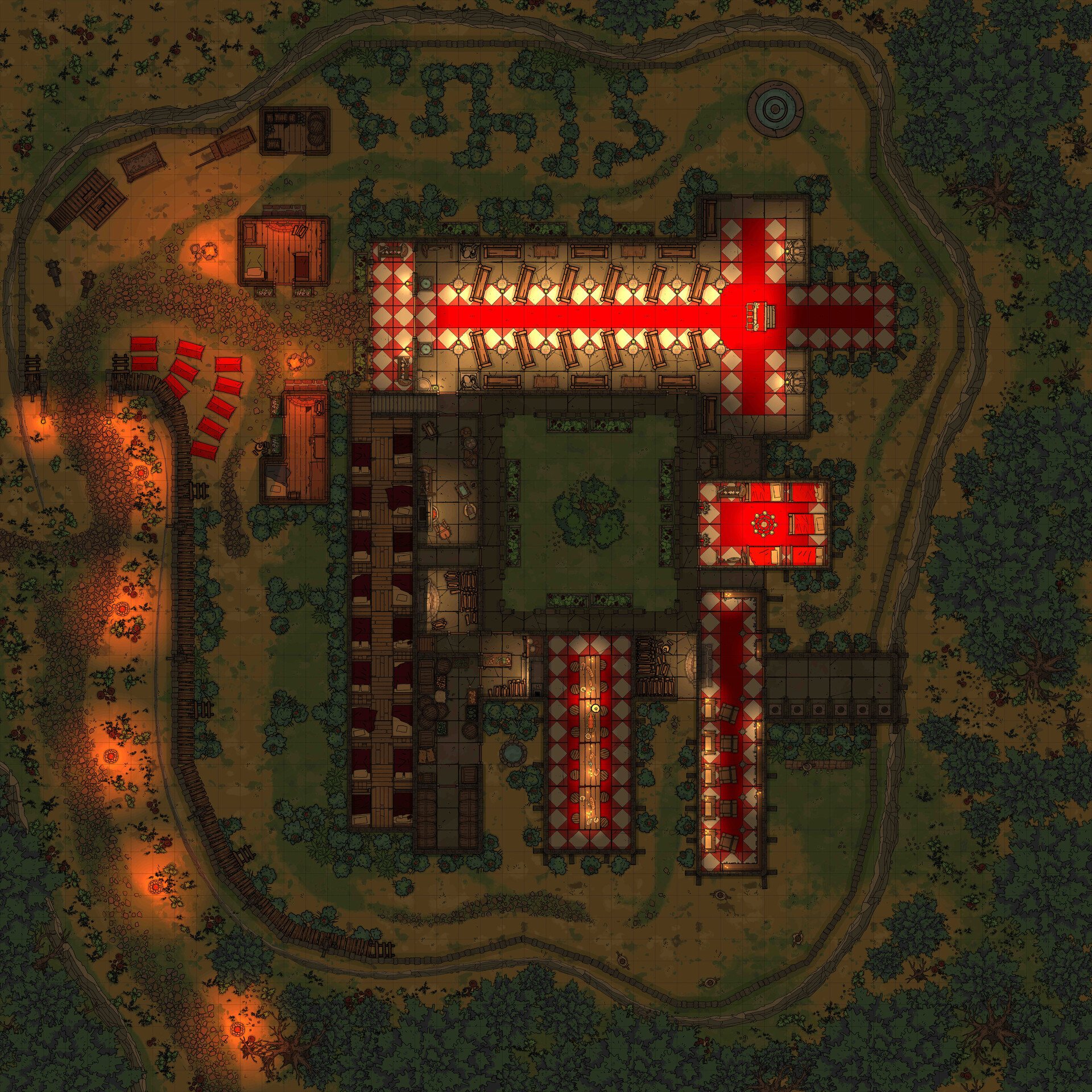 ArtStation - Fortified Monastery Battlemap