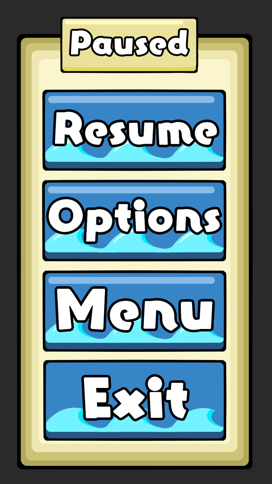 ArtStation - Pause Screen and Buttons - GUI Practice WIP