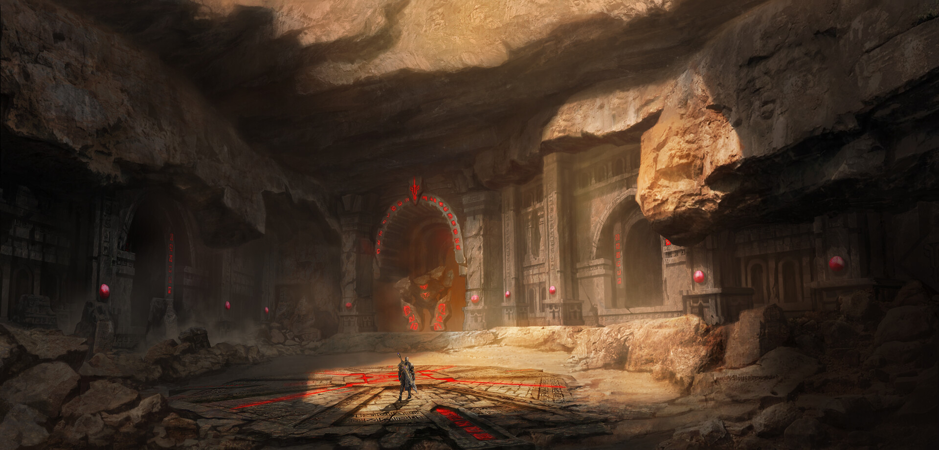 ArtStation - Cursed Ancient Ruins Golem Boss Dungeon