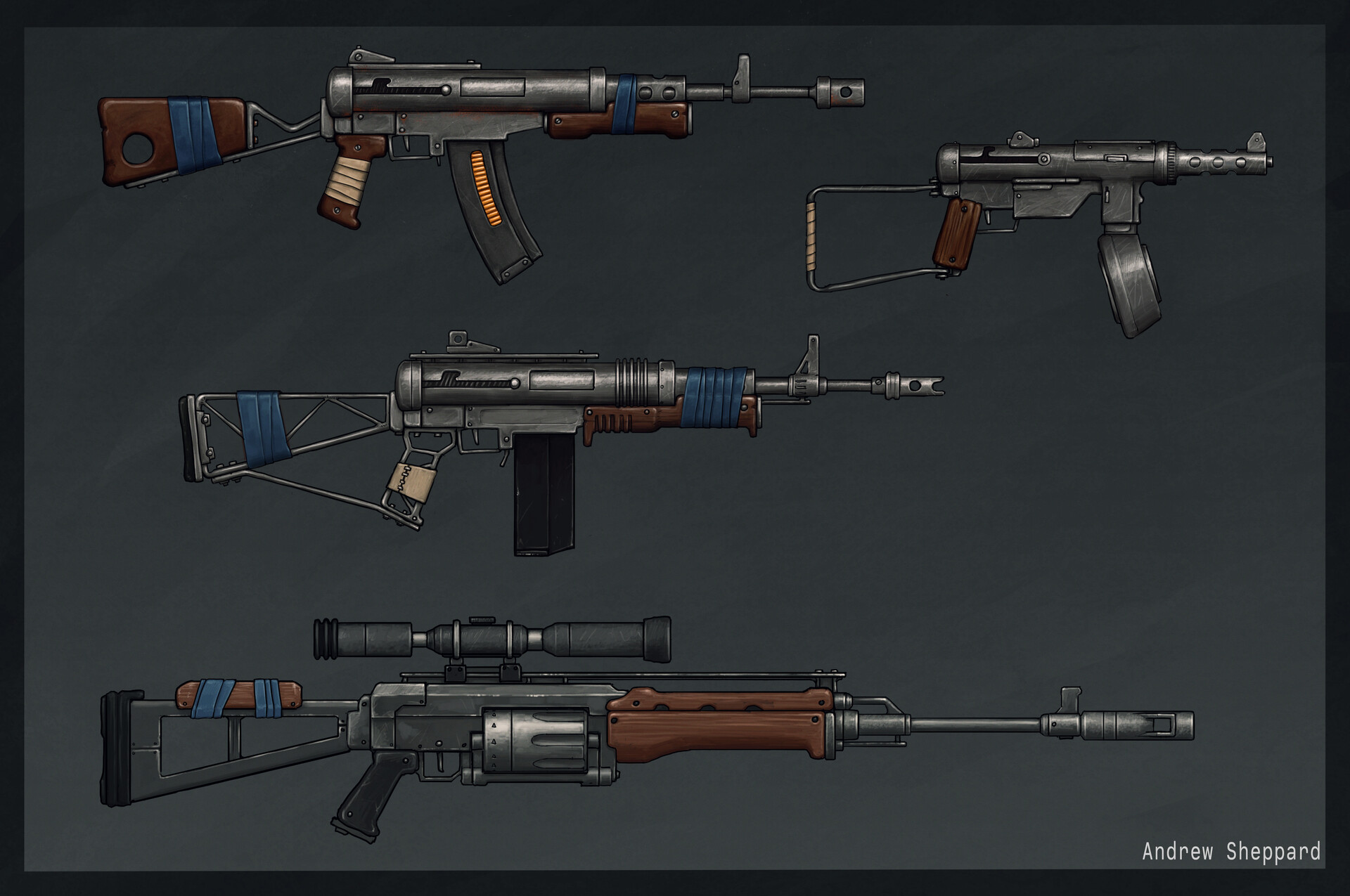 ArtStation - Post-Apocalyptic Weapons