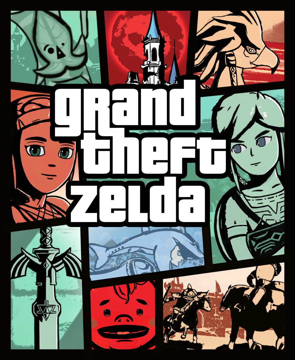 ArtStation - Grand Theft Zelda (Cover Art)