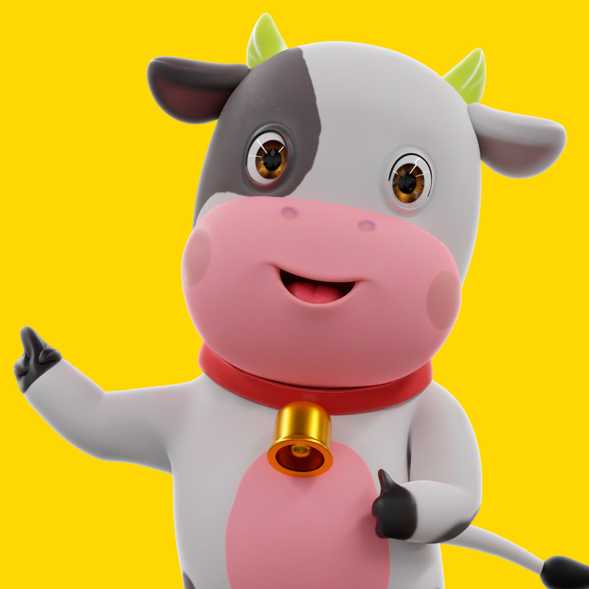 Movement Produtora - MUU SHAKES - mascote 3d