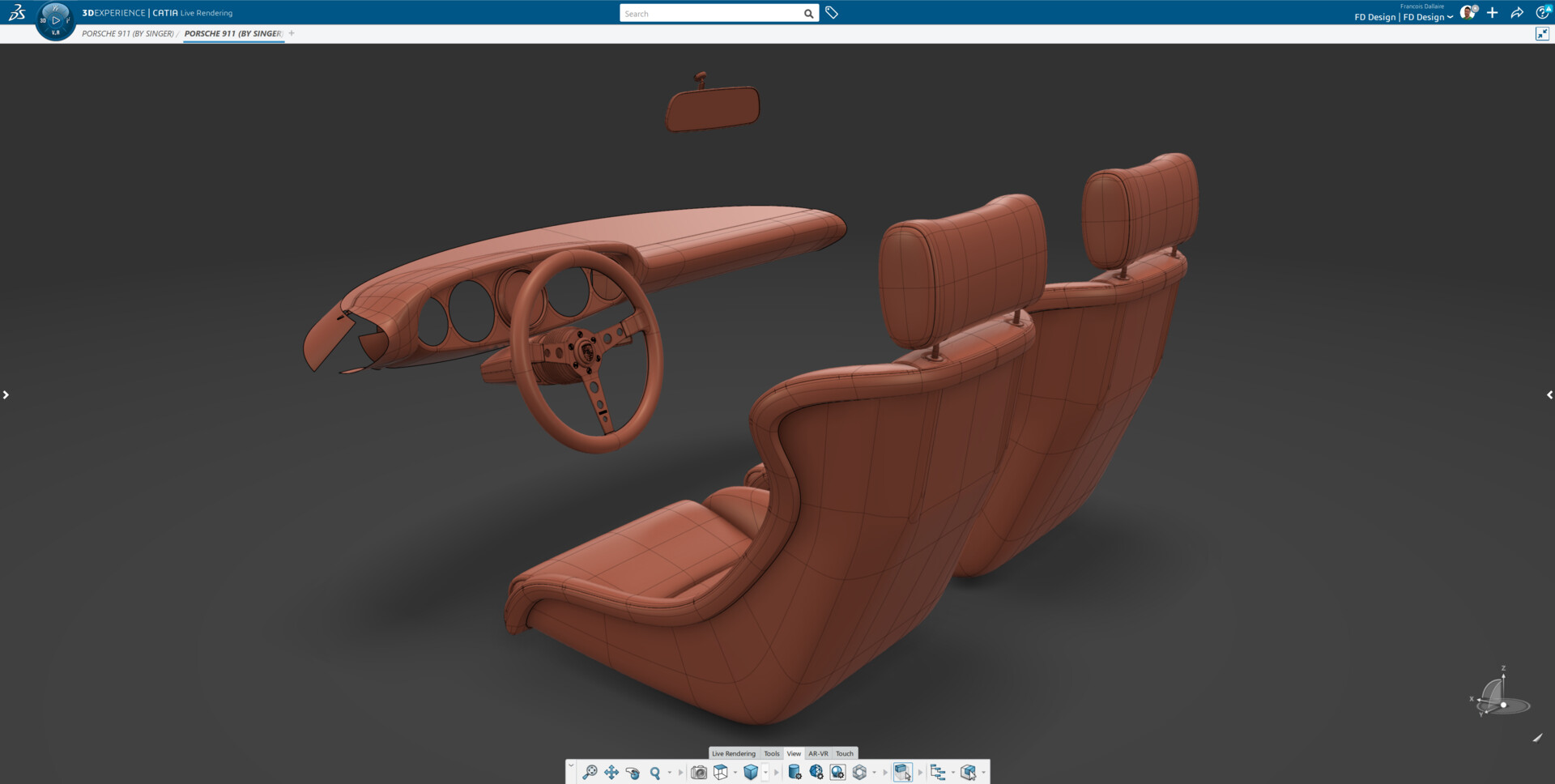 FD Design - Porsche 911 / by SINGER (3DExperience/CATIA) (Clay and Real ...