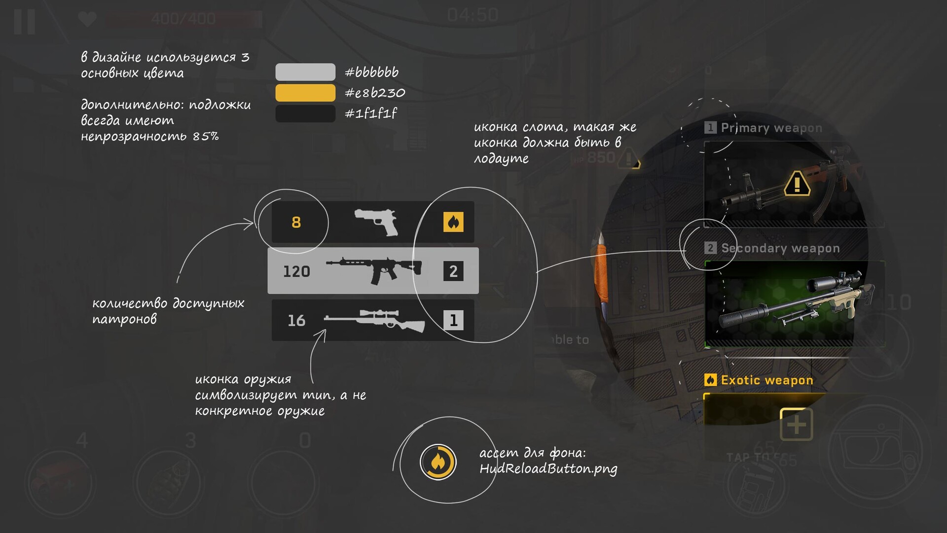 Anton Shmetelko - Left to Survive. Loadout and Event. UI/UX Design