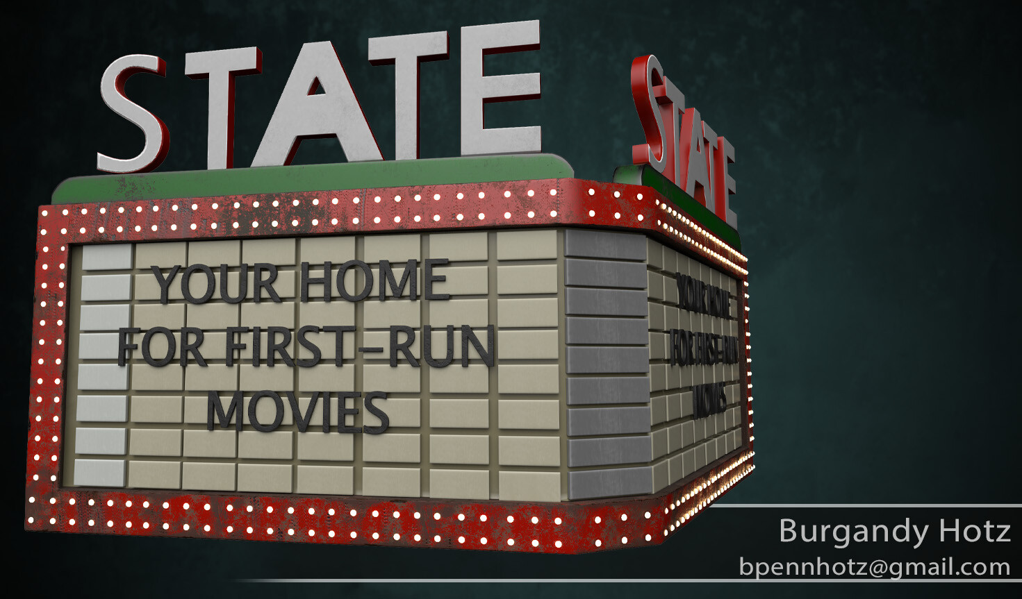 ArtStation - Theater Marquee (Project Breakdown)