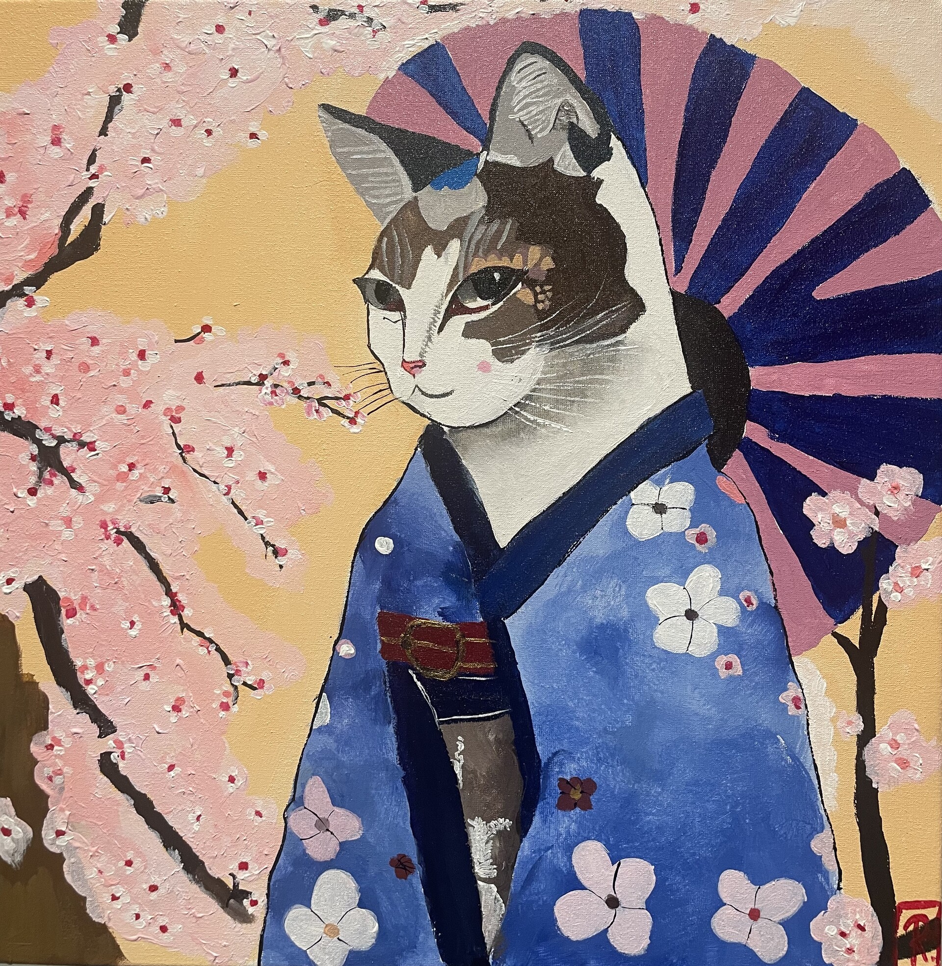 ArtStation - Cat and Sakura