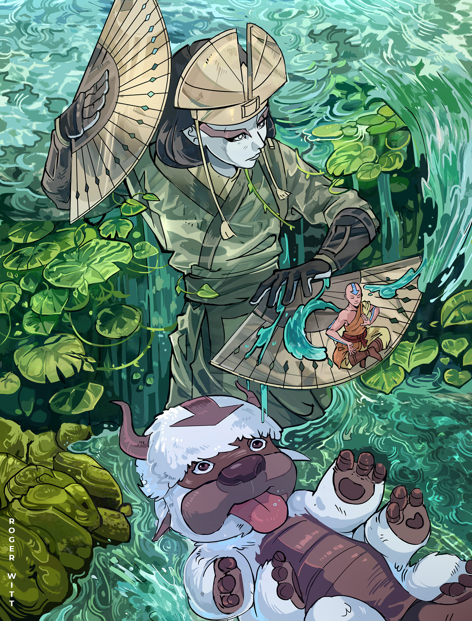 ArtStation - Kyoshi Statue, Aang and Appa