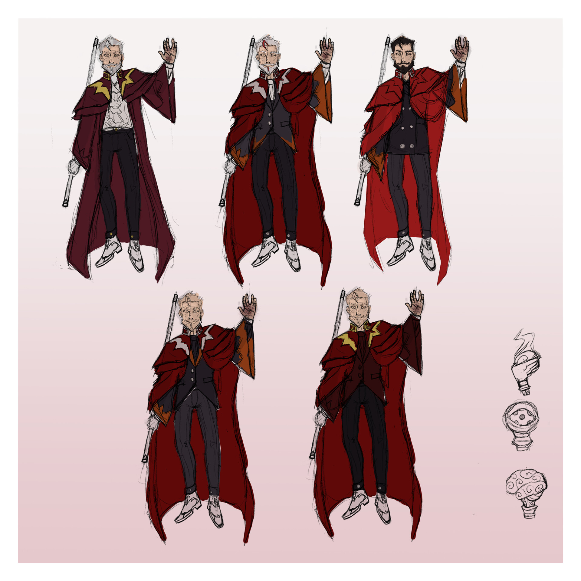 ArtStation - Crimson Wizard Clothing Concepts