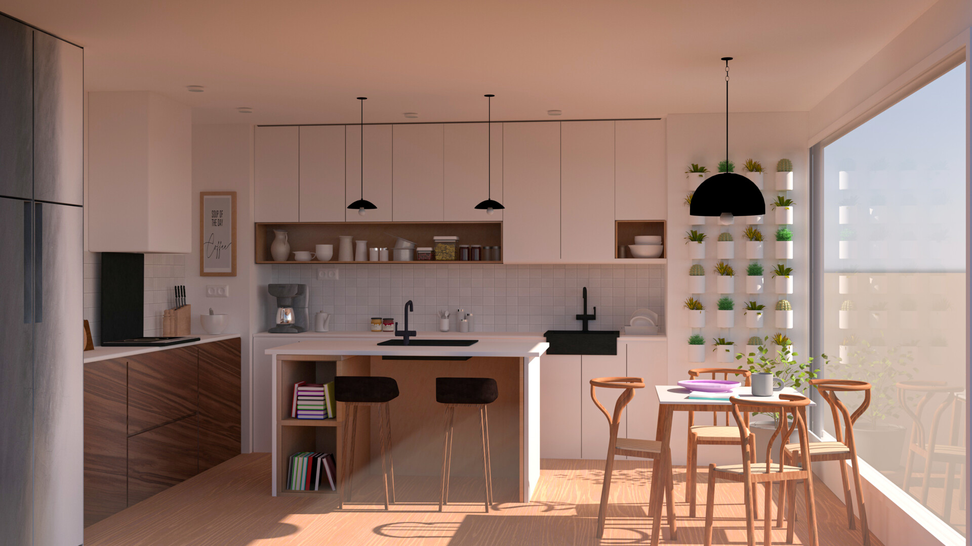 ArtStation - INTERIOER MODEL ( KITCHEN ) .