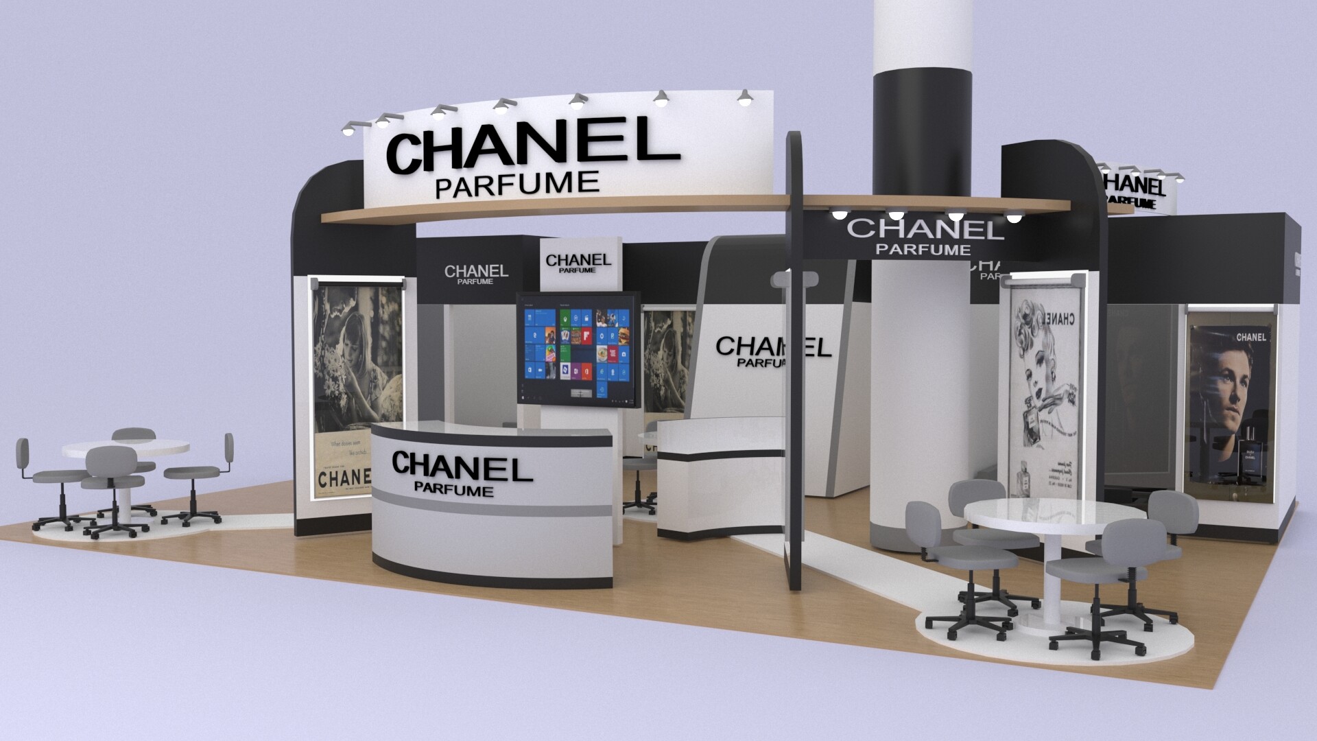 ArtStation - Chanel perfume stall