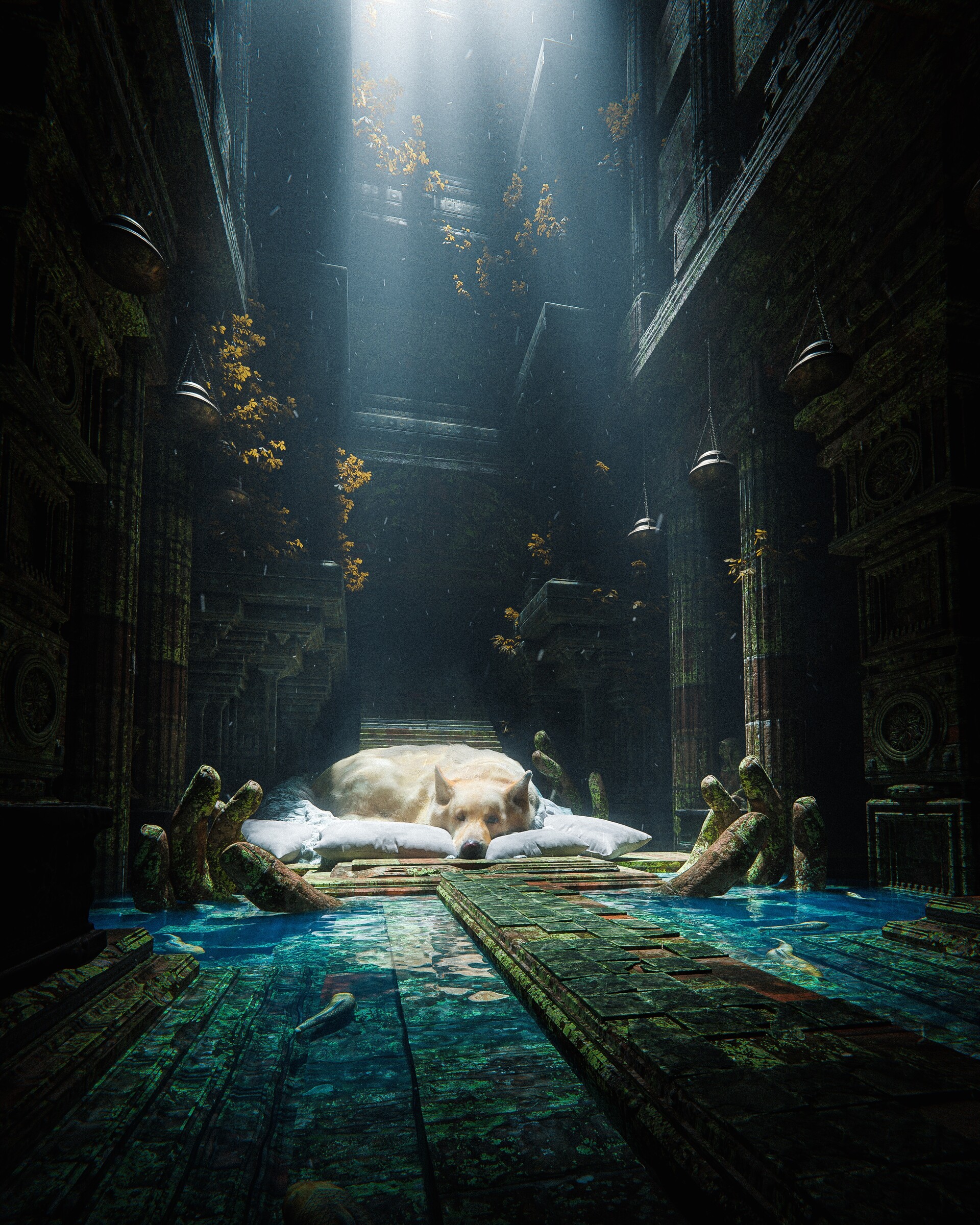 White Wolf’s Shrine, Max Hay : r/ImaginaryAnimals