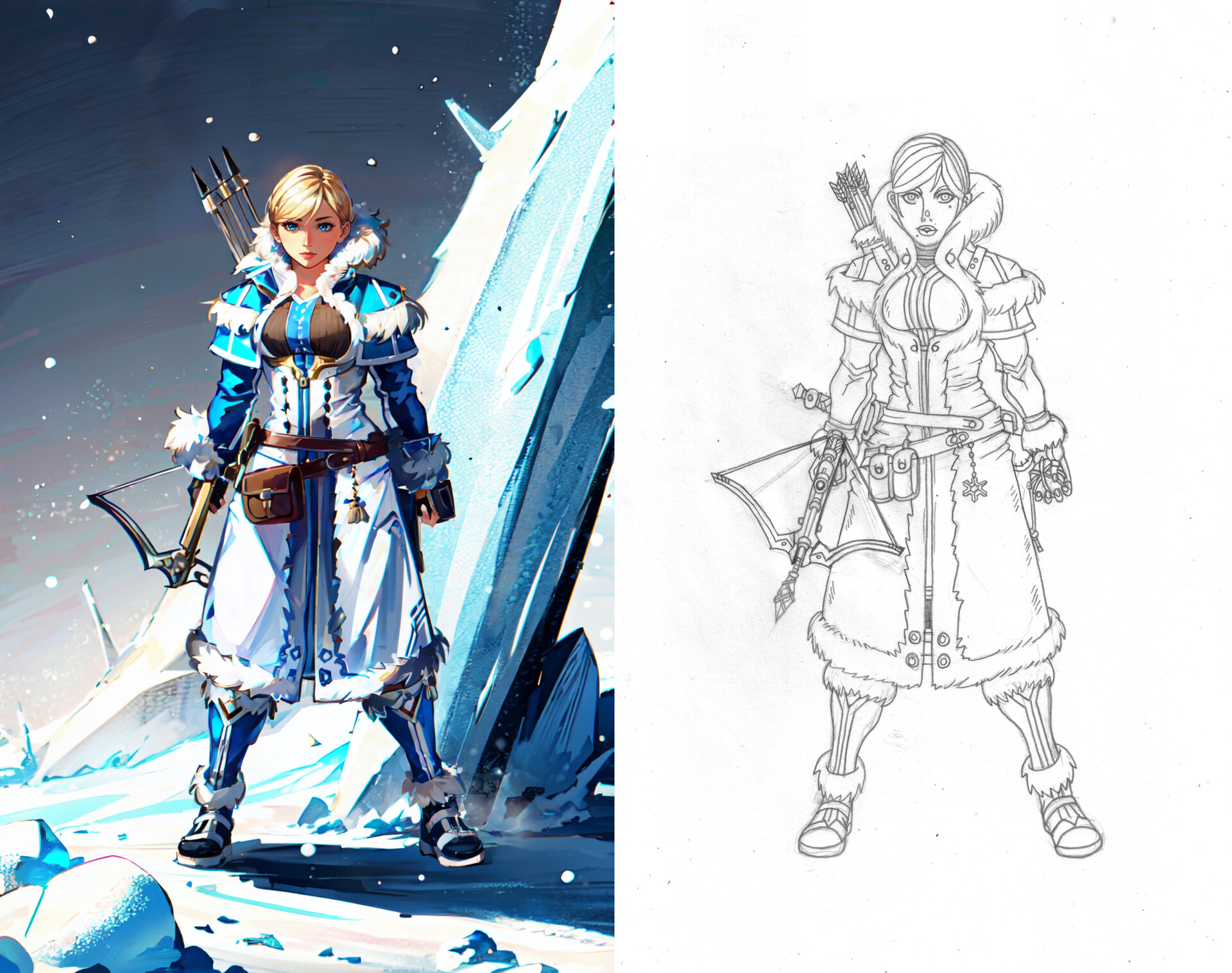 ArtStation - Characters Colorized Linearts (Coloring My Old Character ...