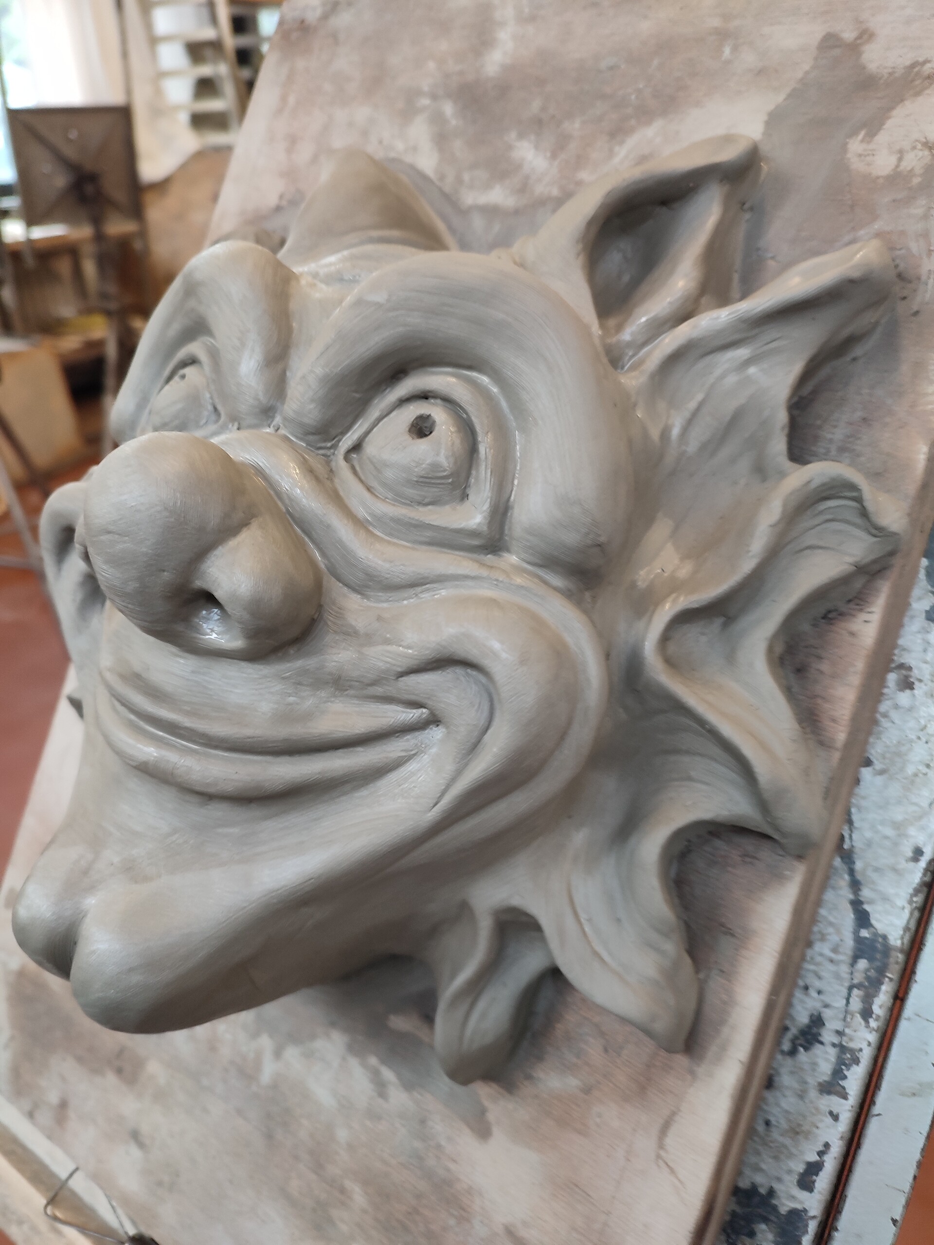 ArtStation - A sculpture made of clay. Gremlin statue