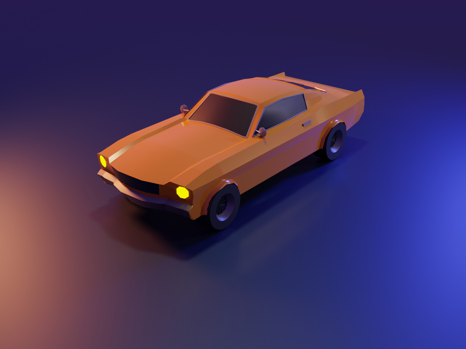 ArtStation - Low poly mustang