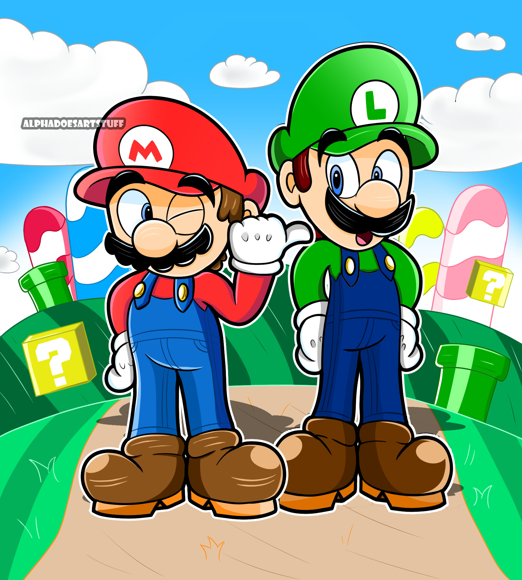 ArtStation - 2021 Art: #62 - Mario and Luigi!