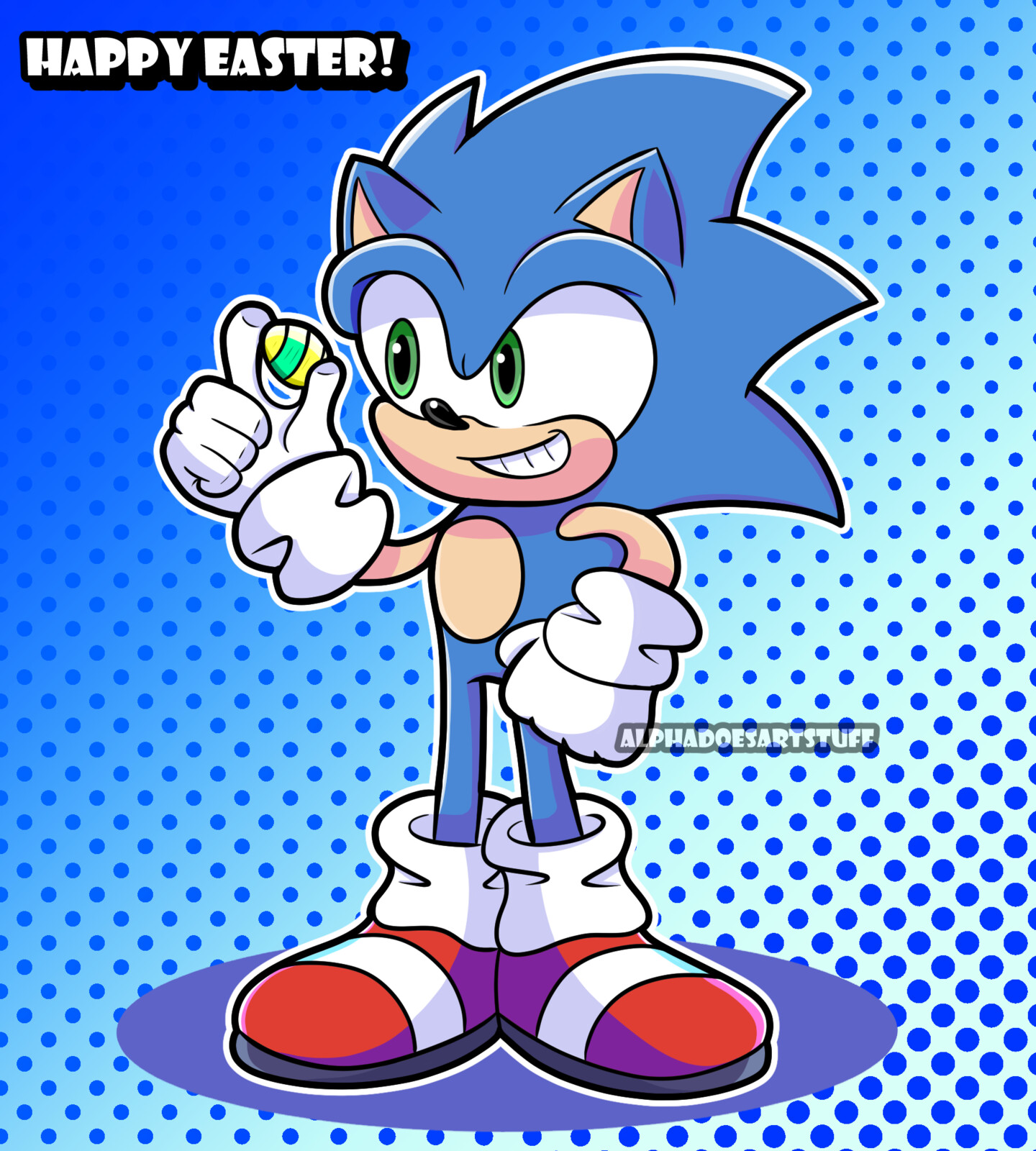 ZeeOrSomething - 2021 Art: #65 - Sonic (Easter)