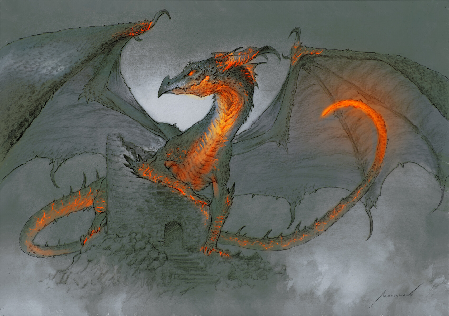 Magma Dragon by Antonio J. Manzanedo : r/BadAssDragons