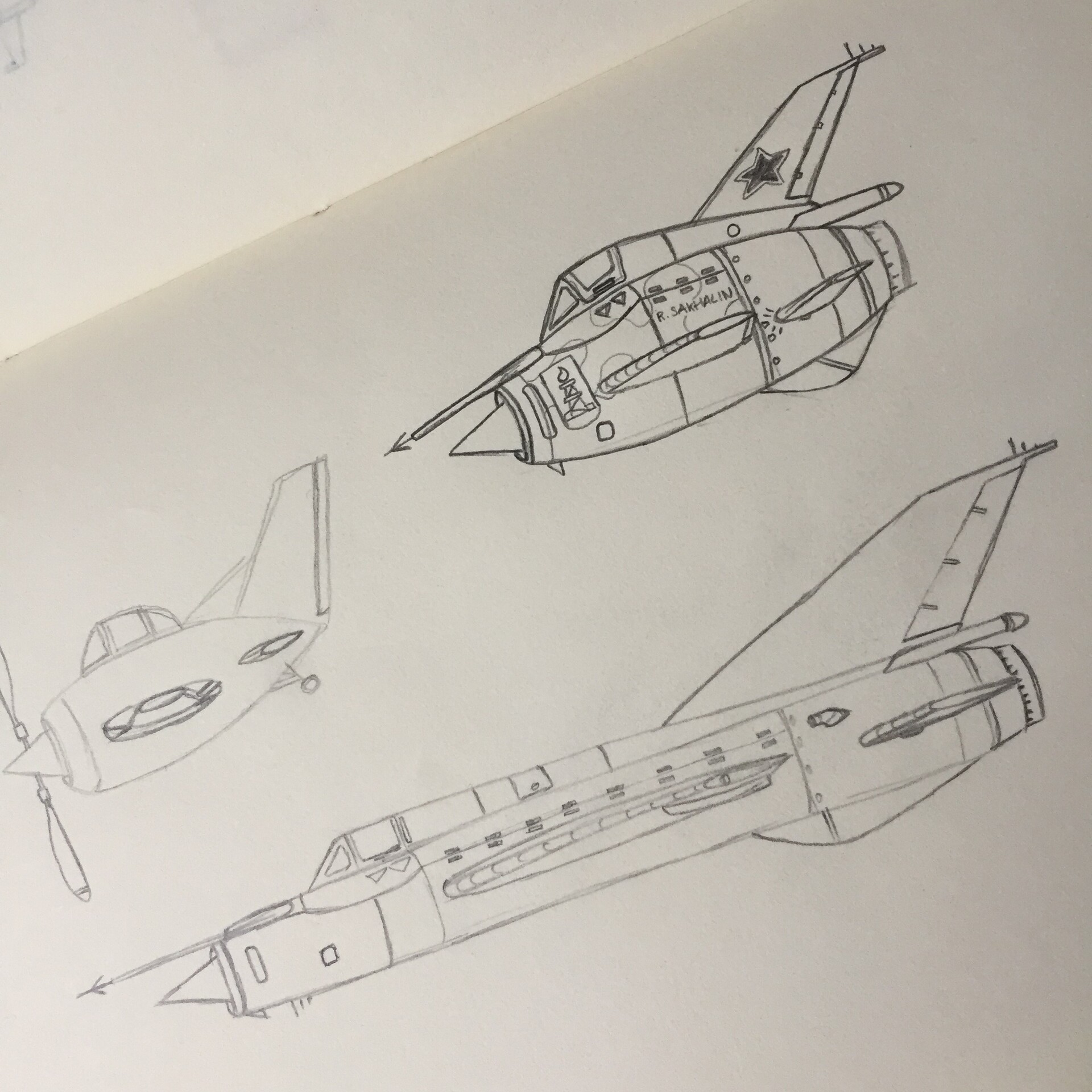 pb82art - Cartoon Soviet Mig-21 ~pb82art