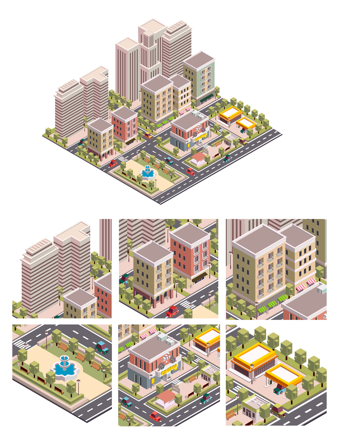 ArtStation - Big city isometric