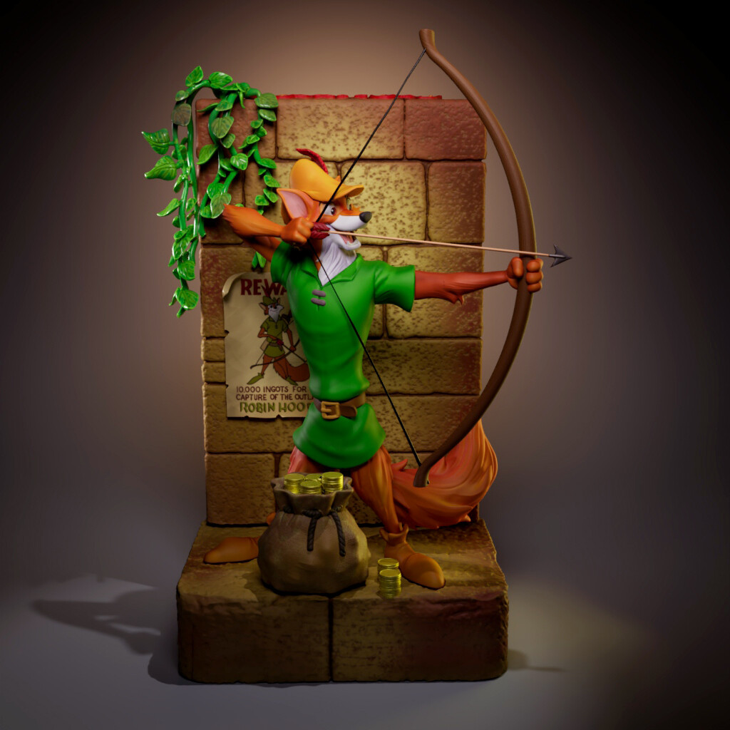 ArtStation - Robin Hood - Disney Classic - For 3d Print