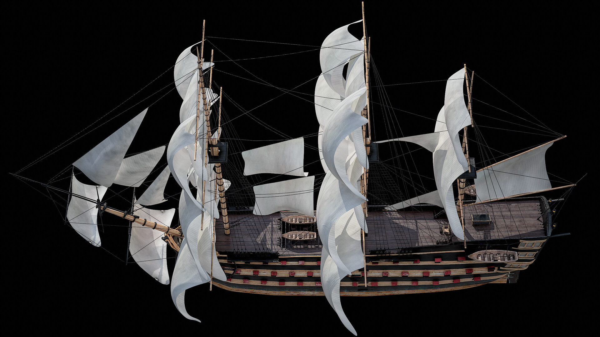 Cordy Daler - Ship Of The Line - PBR 3D Model