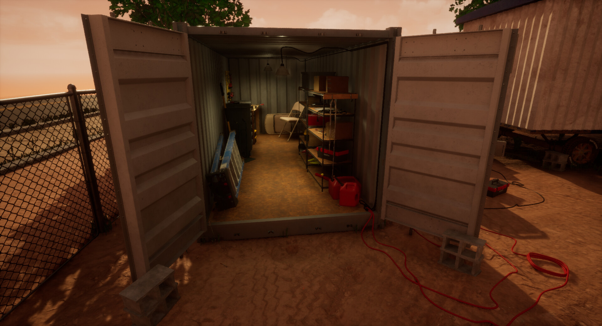 ArtStation - Construction Site Shipping Container Interior