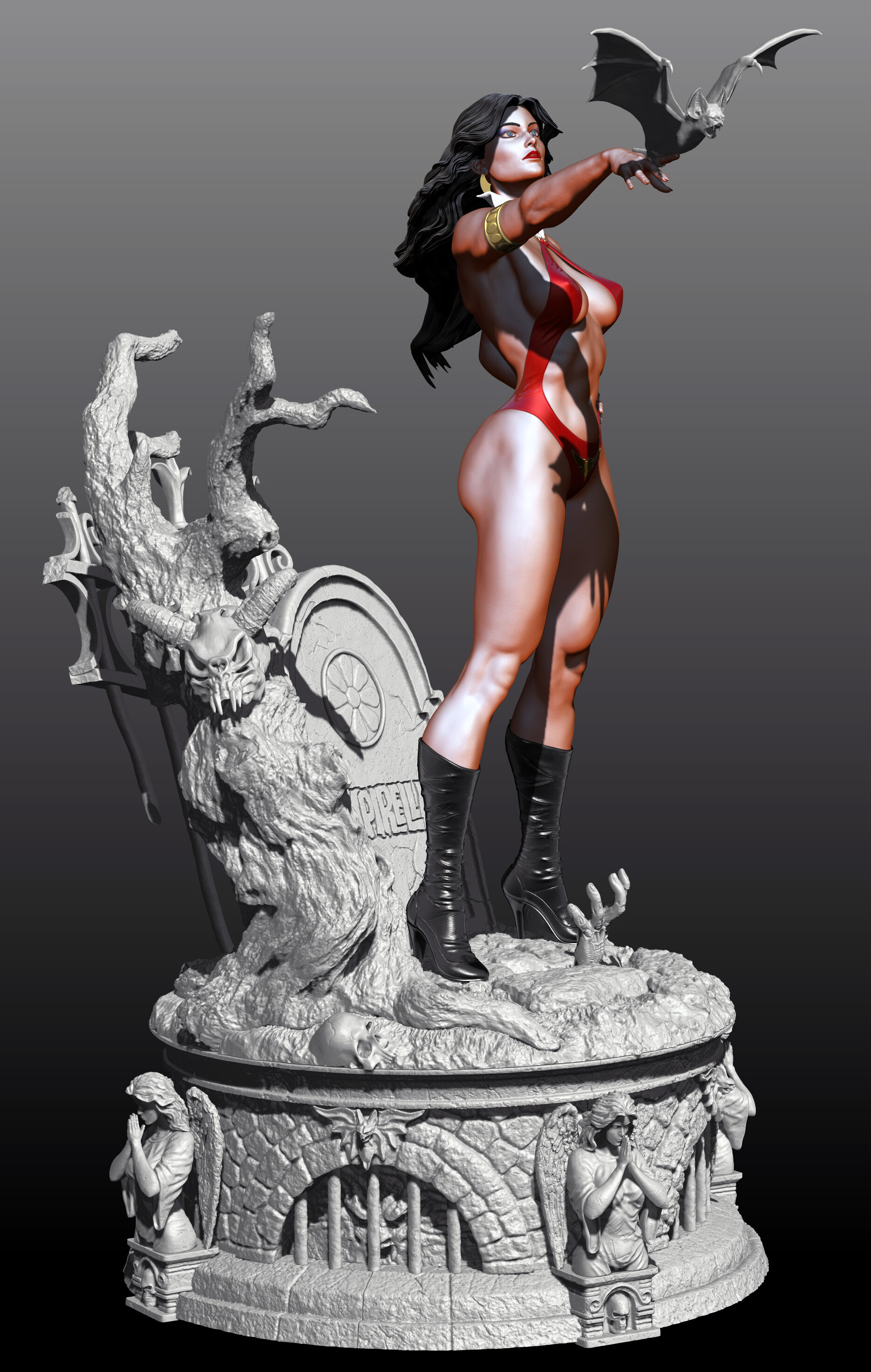 VAMPIRELLA FAN ART by Fernando Martínez Sculptures — ProUser.Me