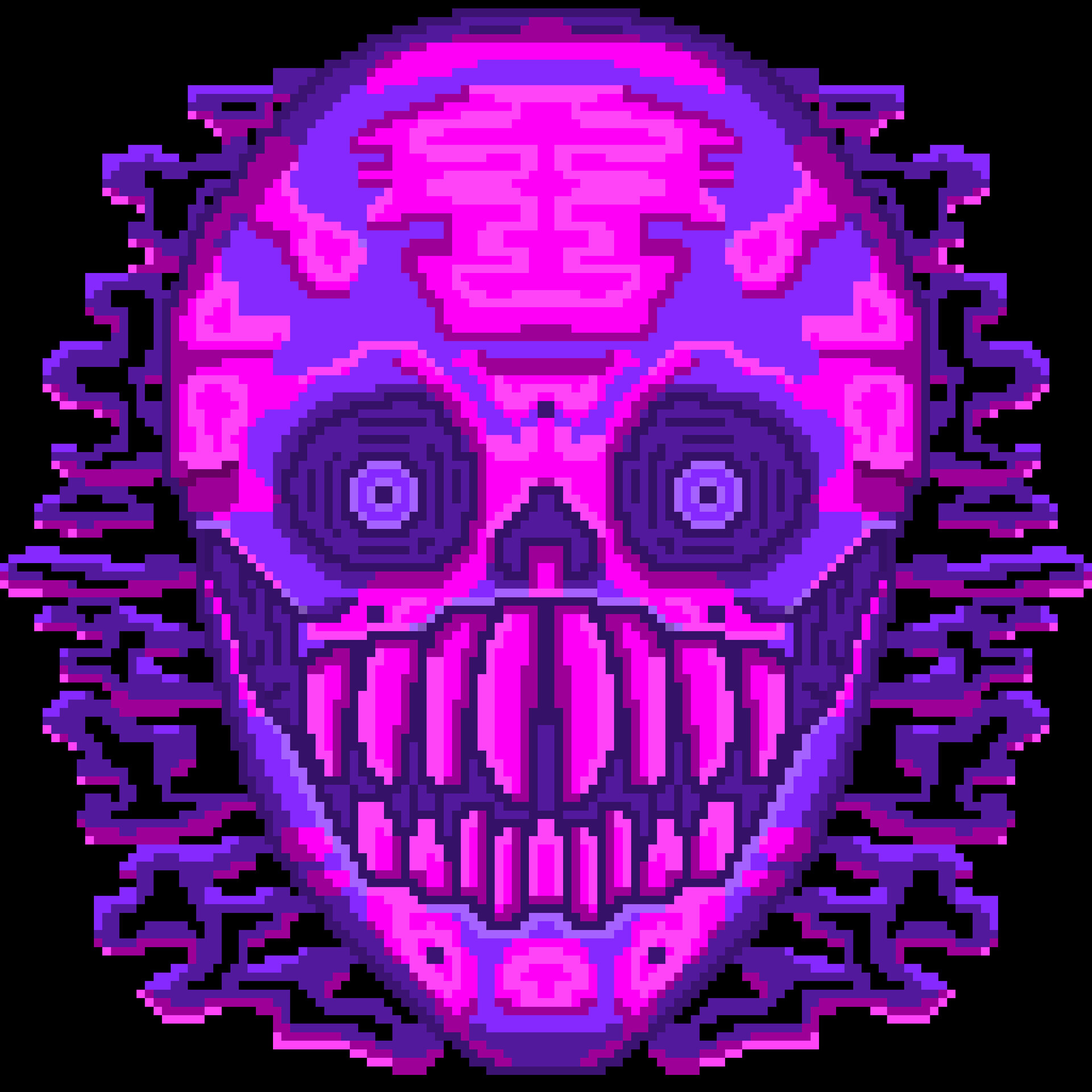 ArtStation - Pink Pixel Skull