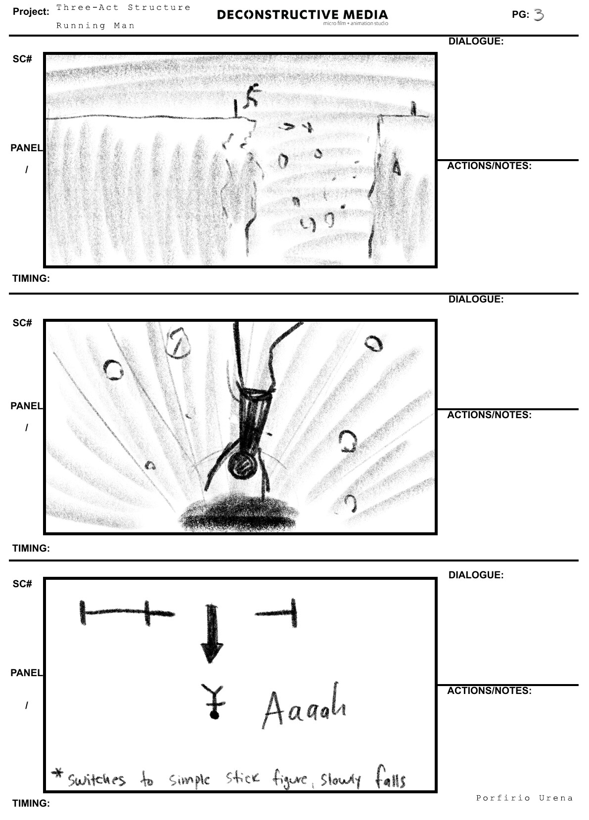 Porfirio Urena - Three-Act Structure Running Man (Animation)