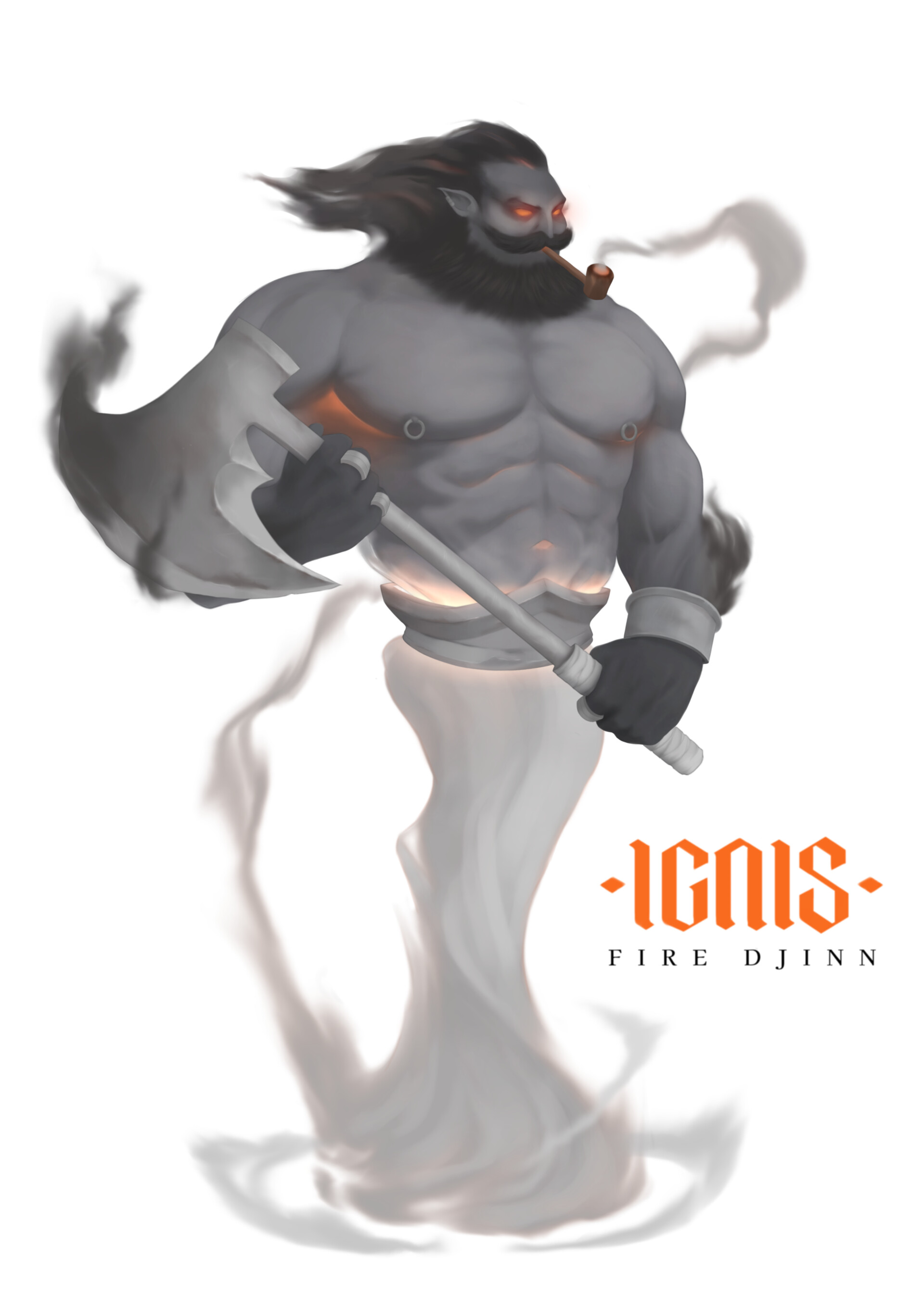 ArtStation - Ignis, Fire Djinn