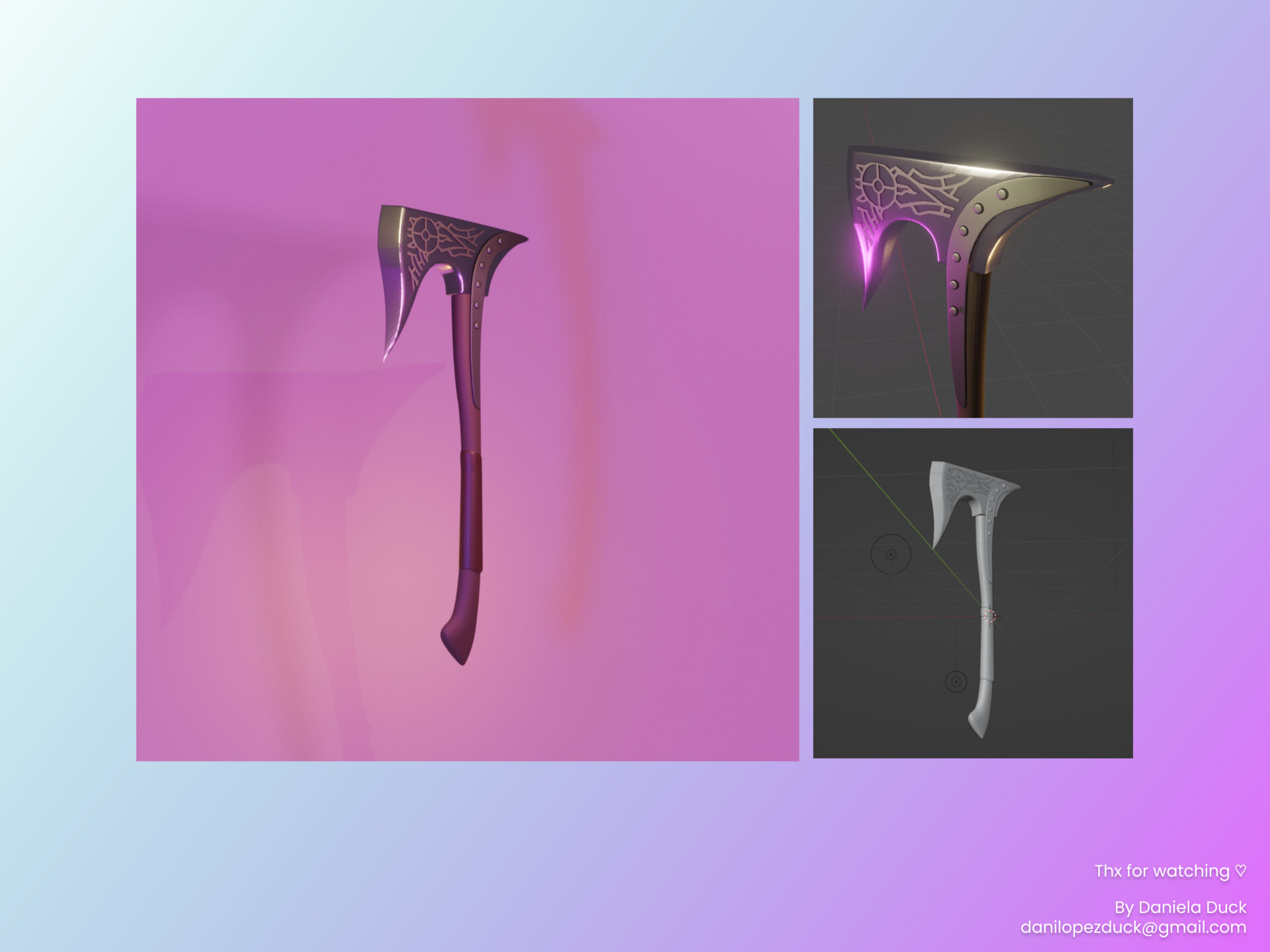 ArtStation - 🪓 Dawnguard Rune Axe